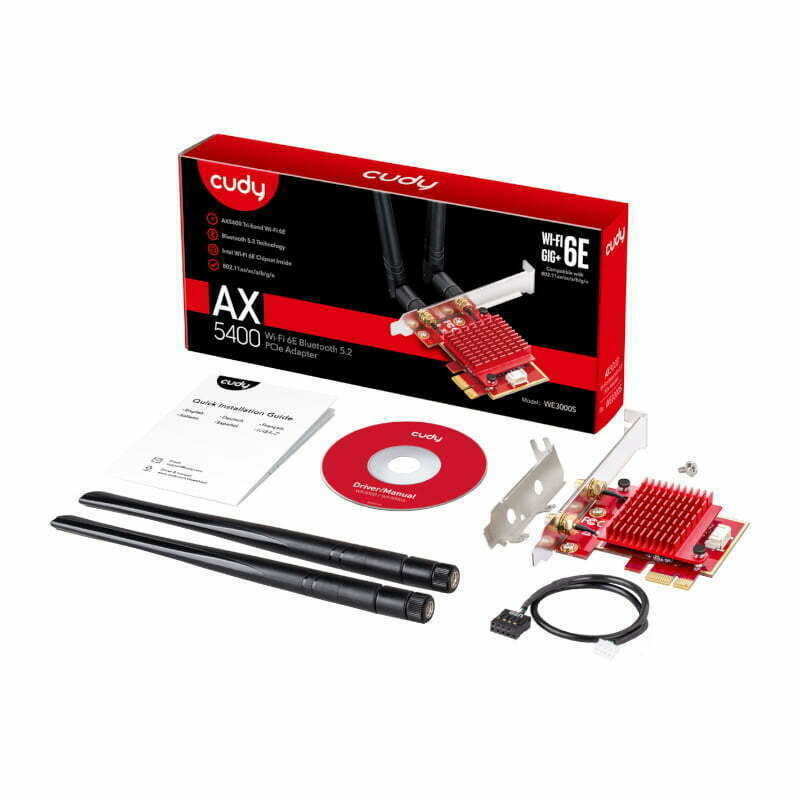 Cudy AX5400 WiFi 6E PCI Express Adapter - PC Palace GO